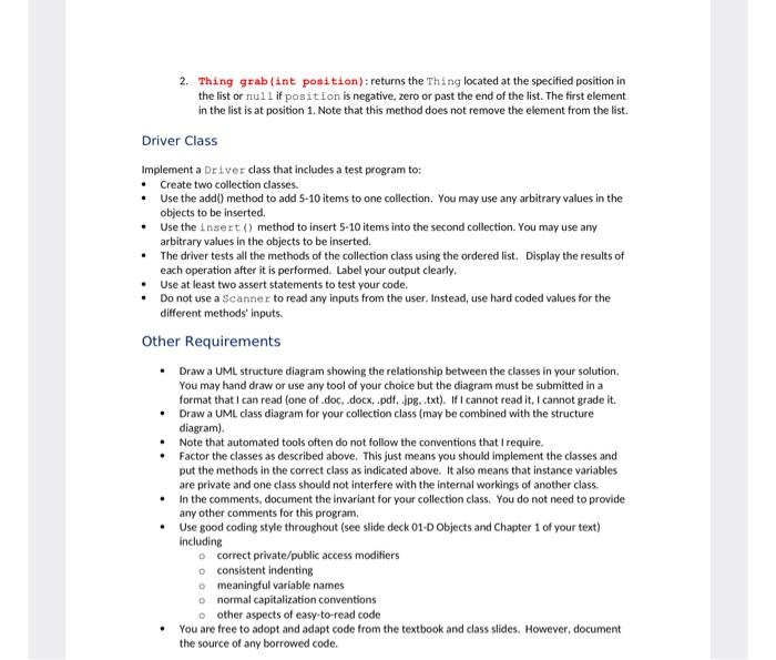 Objective htglement and manipulate an ORDERED LIST | Chegg.com