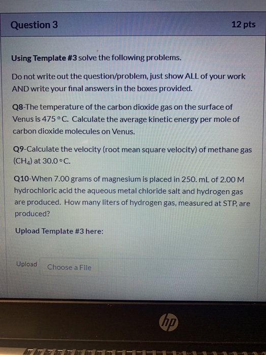 Solved Question 3 12 pts Using Template #3 solve the | Chegg.com Solved Question 3 12 pts Using Template #3 solve the | Chegg.com