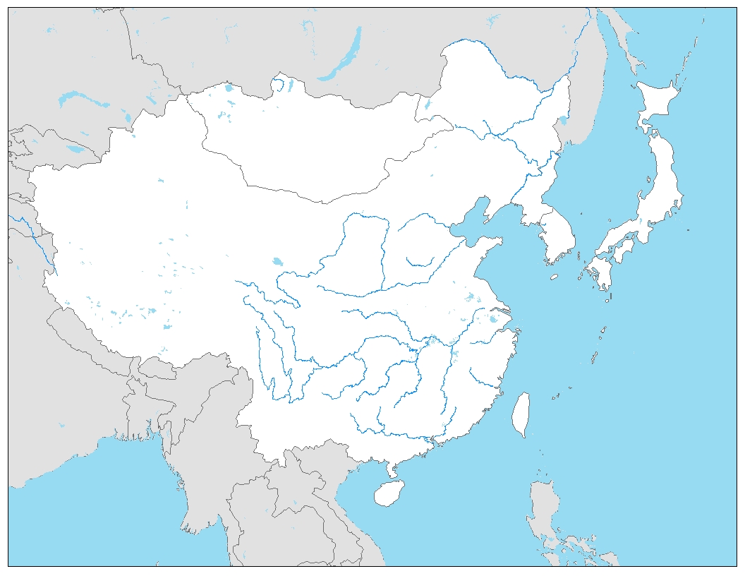 Solved east asia base map. Construct a map with the | Chegg.com
