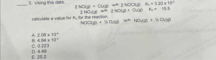Solved 3. Using this data, | Chegg.com