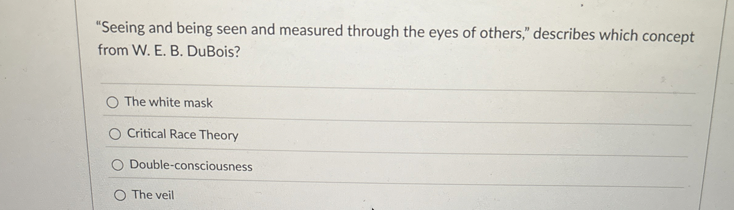 Solved "Seeing and being seen and measured through the eyes | Chegg.com