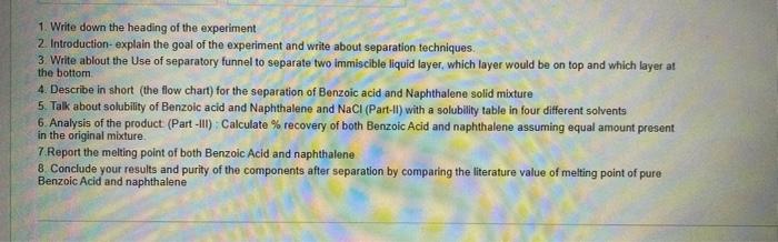 Solved 1. Write down the heading of the experiment 2. | Chegg.com