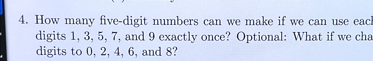 Solved How many five-digit numbers can we make if we can use | Chegg.com