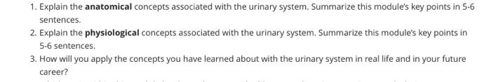 Solved 1. Explain the anatomical concepts associated with | Chegg.com