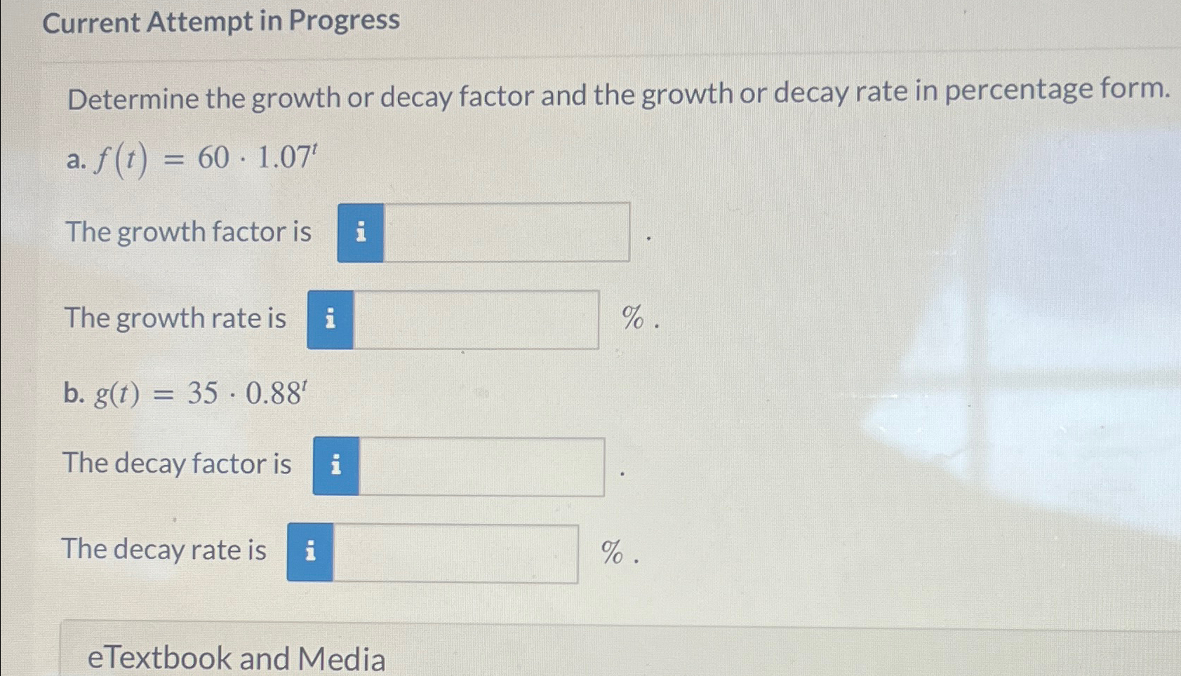 Solved Current Attempt in ProgressDetermine the growth or | Chegg.com