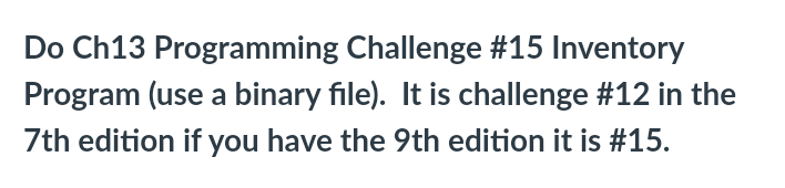 Solved C++ The inventory program must use binary input and | Chegg.com