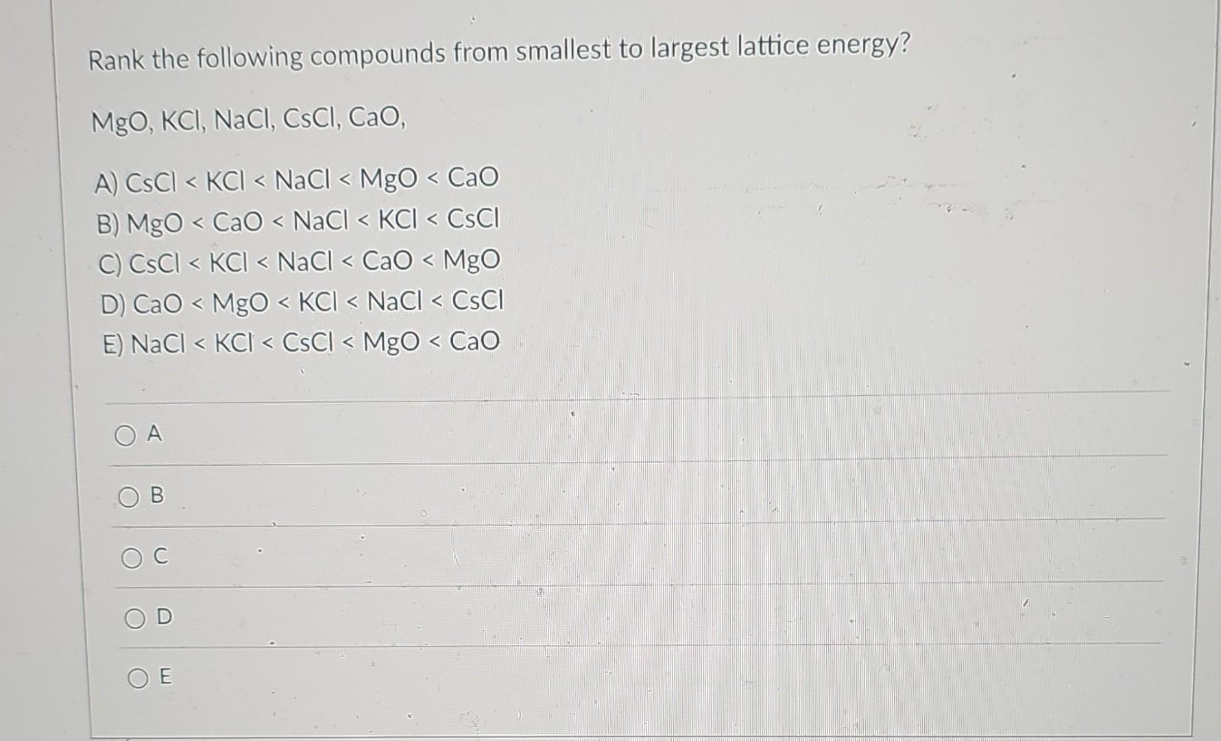 Solved Which solid in each pair has the higher melting | Chegg.com