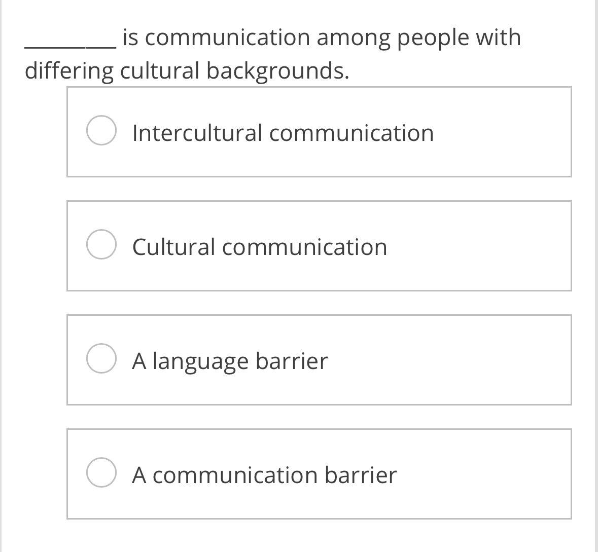 Solved is communication among people with differing cultural | Chegg.com