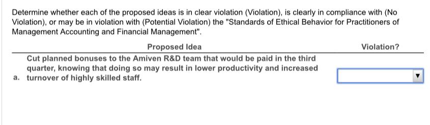 Solved Determine whether each of the proposed ideas is in | Chegg.com