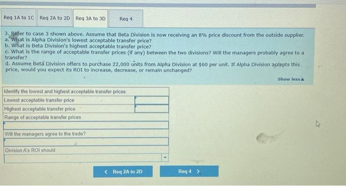 Solved 1. Refer to case 1 shown above. Alpha Division can | Chegg.com