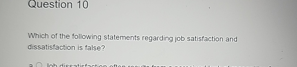 Solved Question 10Which of the following statements | Chegg.com