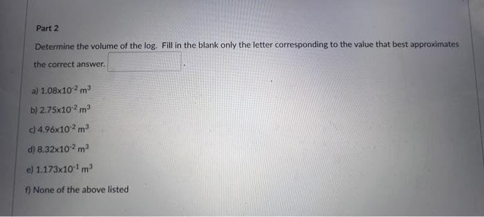 Solved The density of a floating body can be determined by | Chegg.com