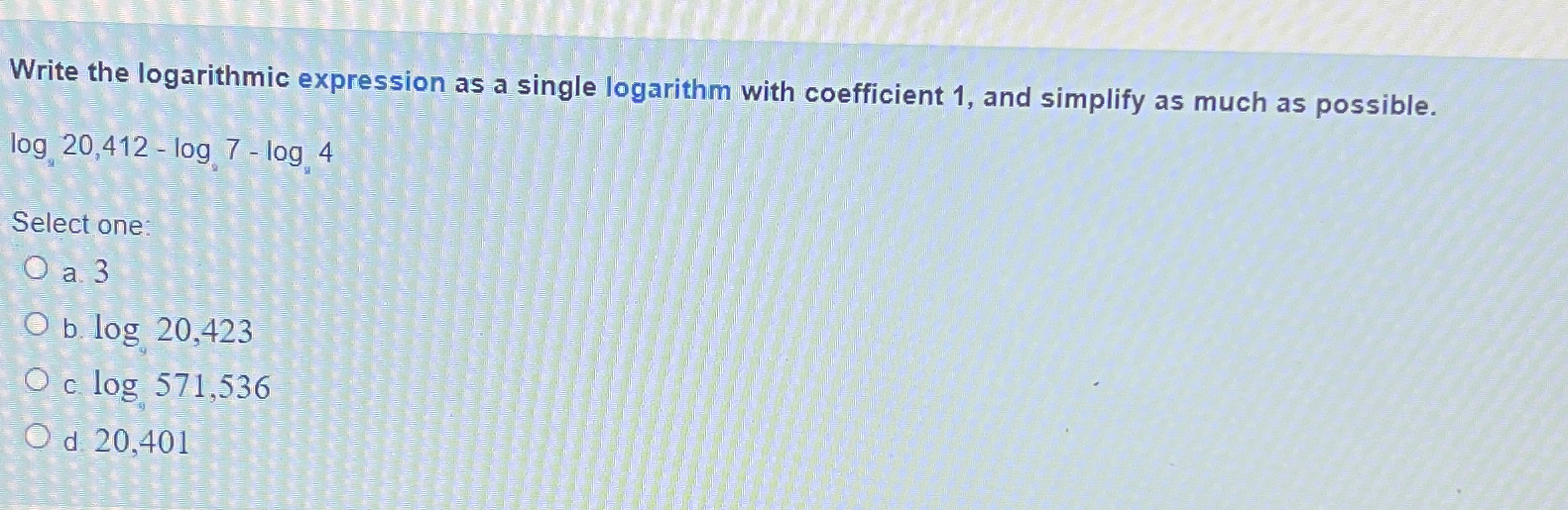 Write the logarithmic expression as a single | Chegg.com