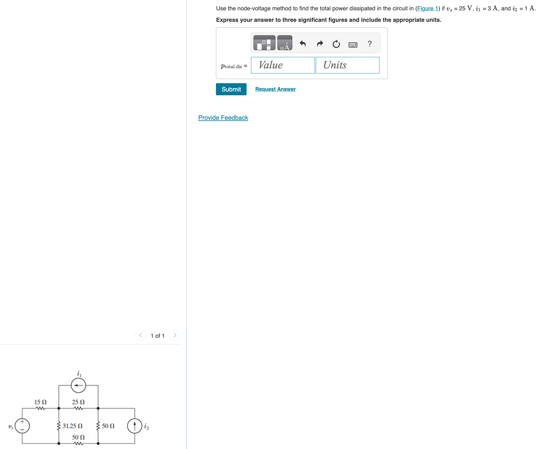 Solved Use the node-voltage method to find the total power | Chegg.com