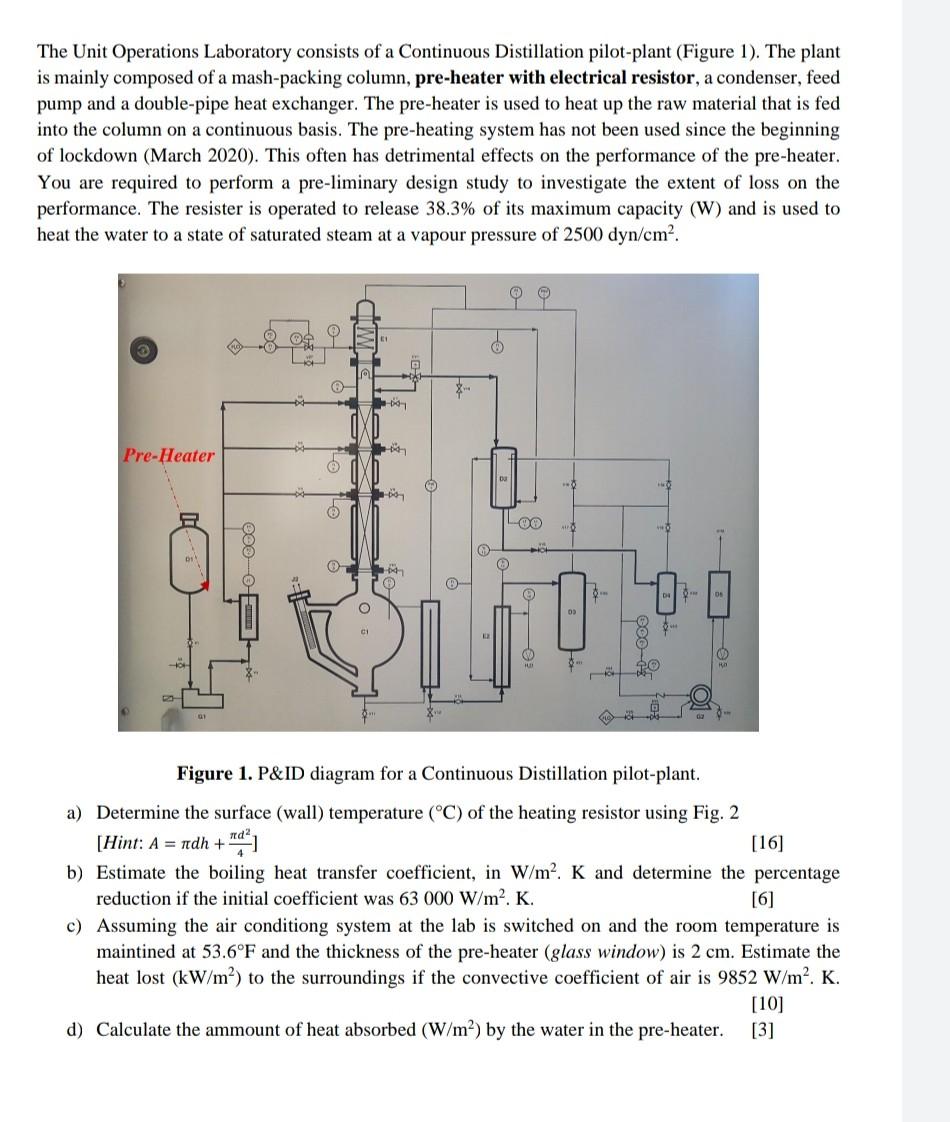Solved The Unit Operations Laboratory consists of a | Chegg.com