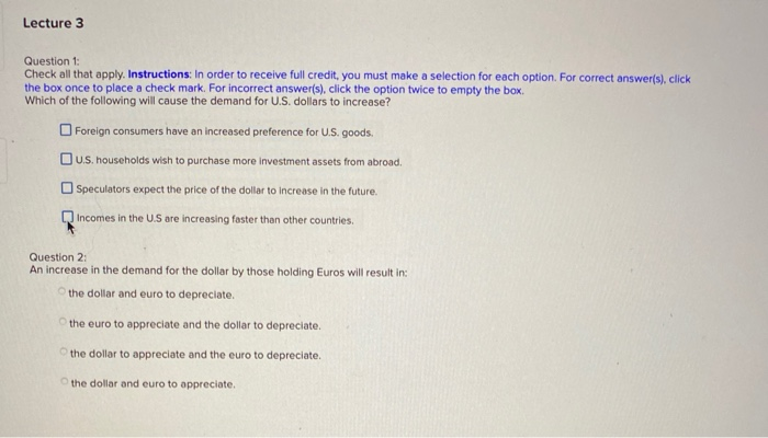 Solved Lecture 3 Question 1: Check all that apply. | Chegg.com