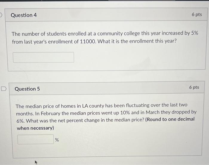 Solved The Number Of Students Enrolled At A Community Chegg