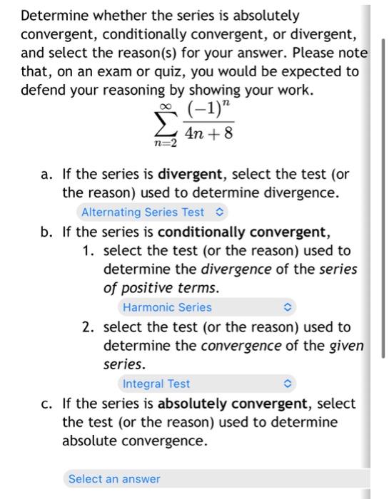 Solved Determine whether the series is absolutely | Chegg.com