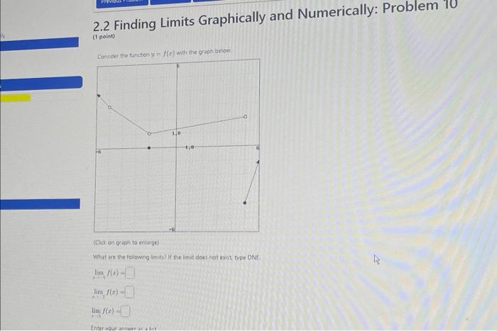 Solved 2.2 Finding Limits Graphically and Numerically: | Chegg.com