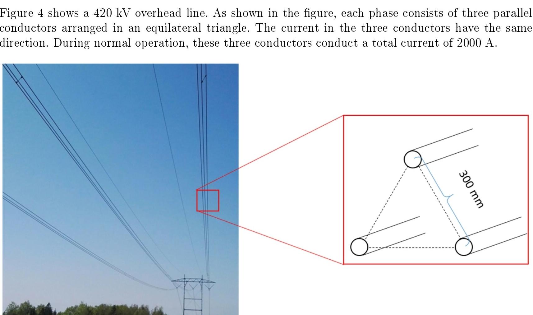 Solved Figure 4 shows a 420 kV overhead line. As shown in | Chegg.com