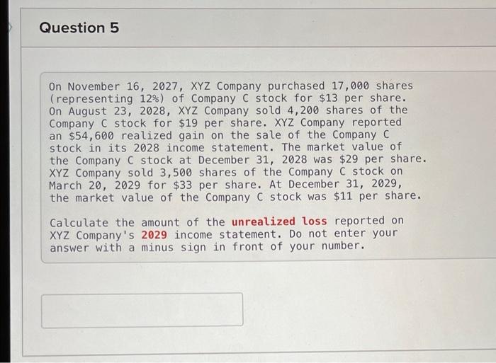 Solved On November 16, 2027, XYZ Company purchased 17,000 | Chegg.com
