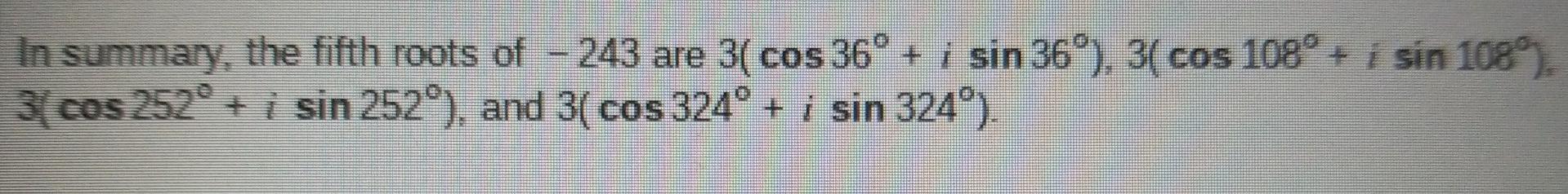 Solved Find and graph the fifth roots of - i. BIKE The fifth | Chegg.com