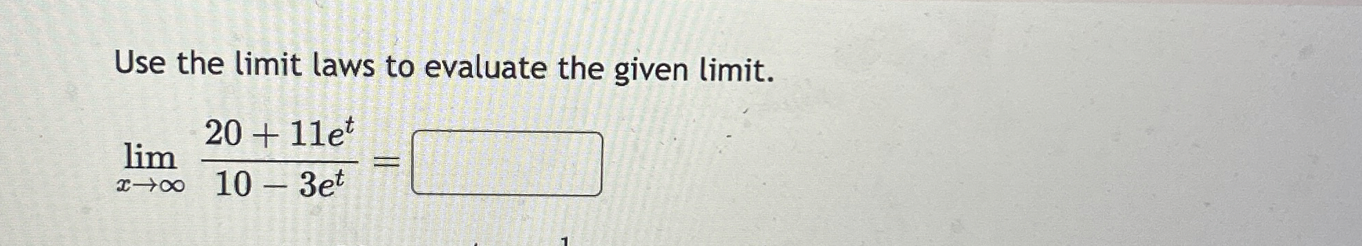 Solved Use the limit laws to evaluate the given | Chegg.com