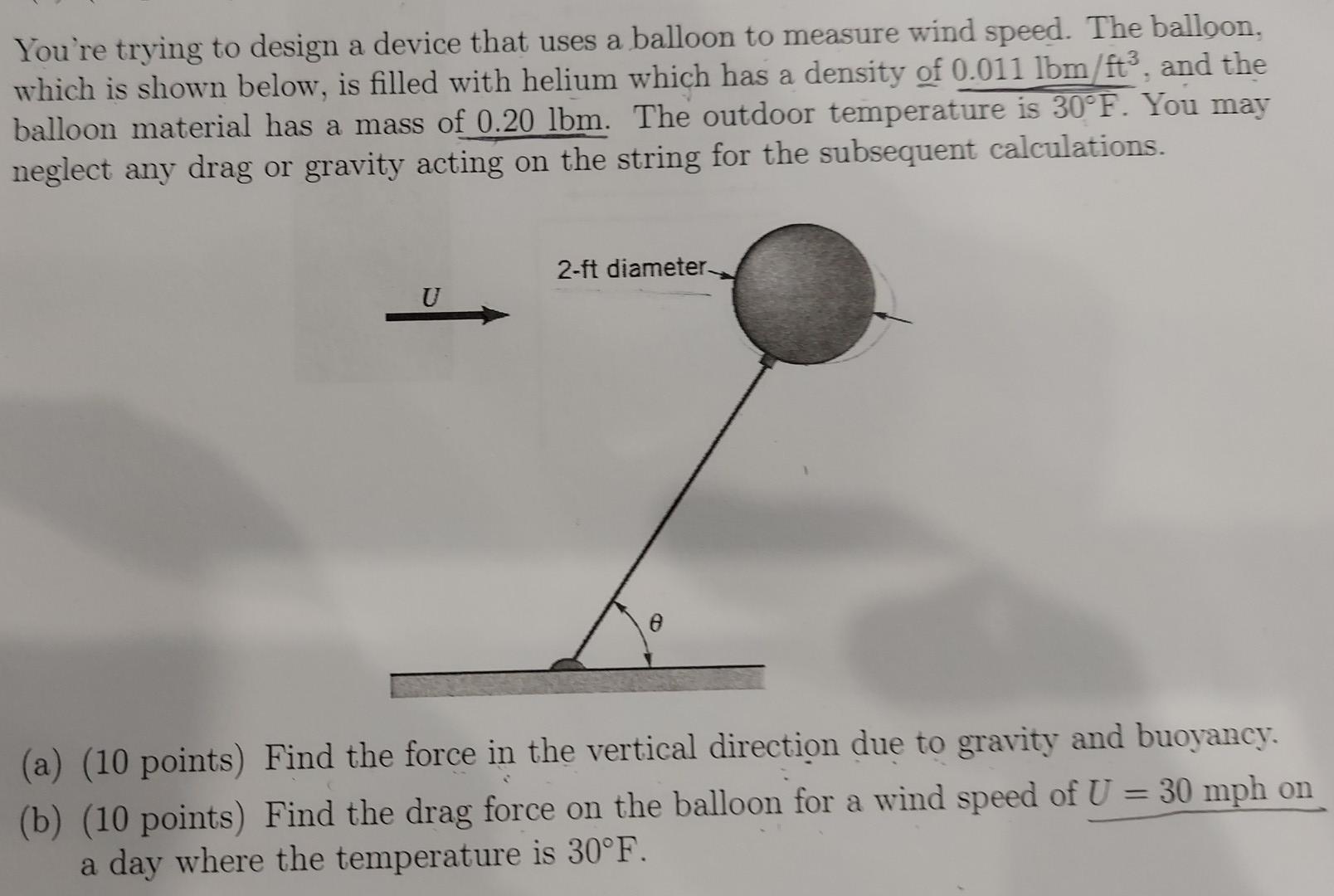 Solved You're trying to design a device that uses a balloon | Chegg.com
