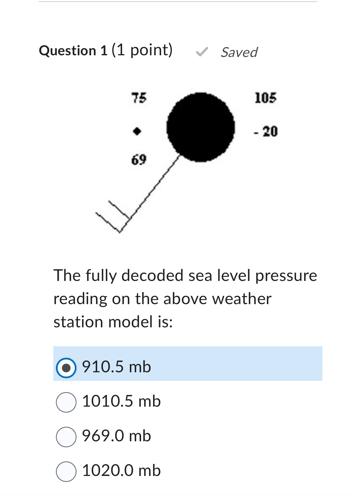 Solved Question 1 (1 ﻿point)The fully decoded sea level | Chegg.com