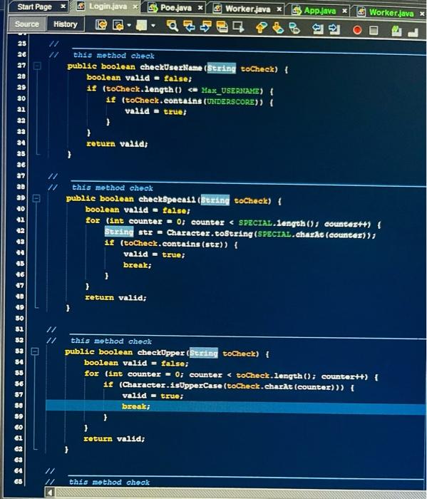 Solved = MIN_PASSWORD) { if ((checkDigit (toCheck)) && | Chegg.com