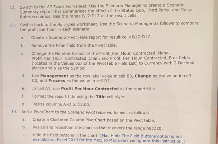 12. Switch to the All Types worksheet. Use the | Chegg.com