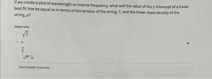 Solved If we create a plot of wavelength vs inverse | Chegg.com