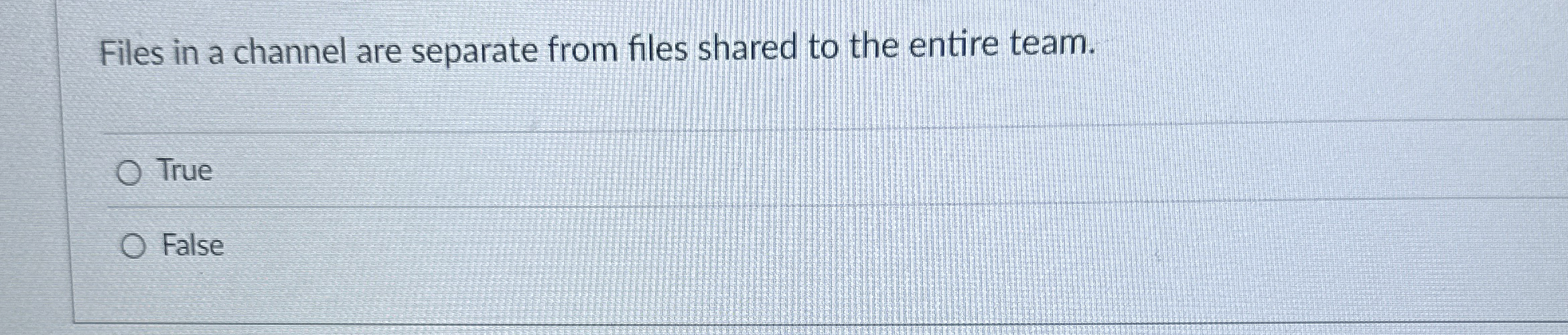 Solved Files in a channel are separate from files shared to | Chegg.com