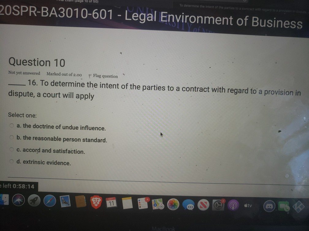 Solved To Edm (page 10 of 50) To determine the intent of the | Chegg.com