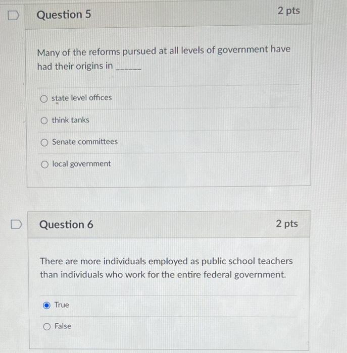 Many of the reforms pursued at all levels of | Chegg.com