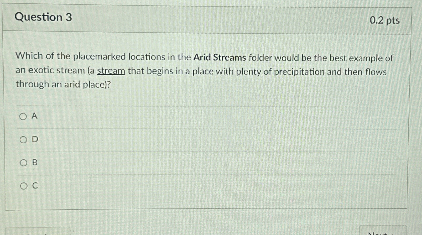 Solved Question 30.2ptsWhich of the placemarked locations in | Chegg.com