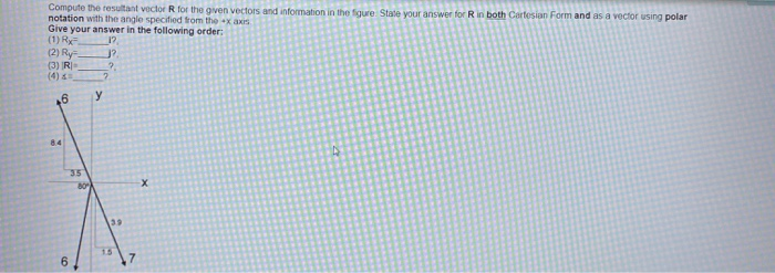Solved Compute the resultant vector R for the given vectors | Chegg.com
