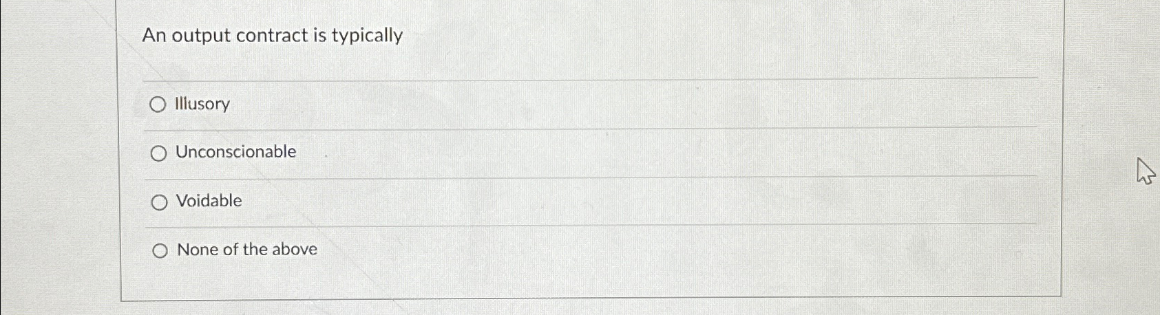 Solved An output contract is | Chegg.com