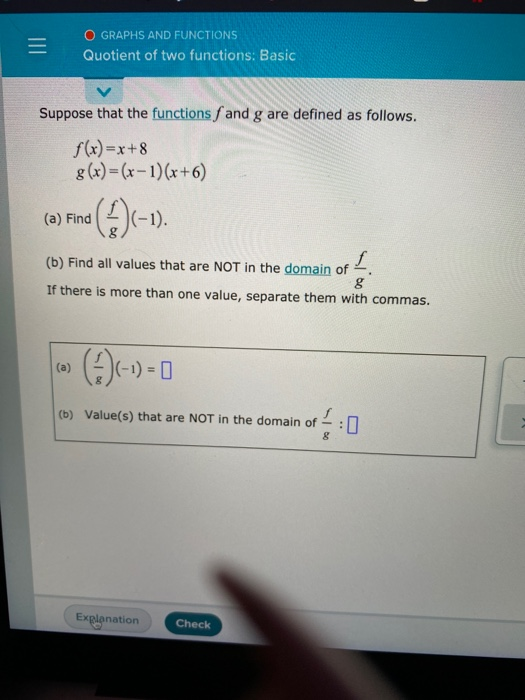 Solved O Graphs And Functions Quotient Of Two Functions 