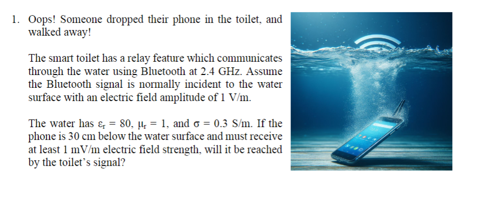 Solved Oops! Someone dropped their phone in the toilet, | Chegg.com