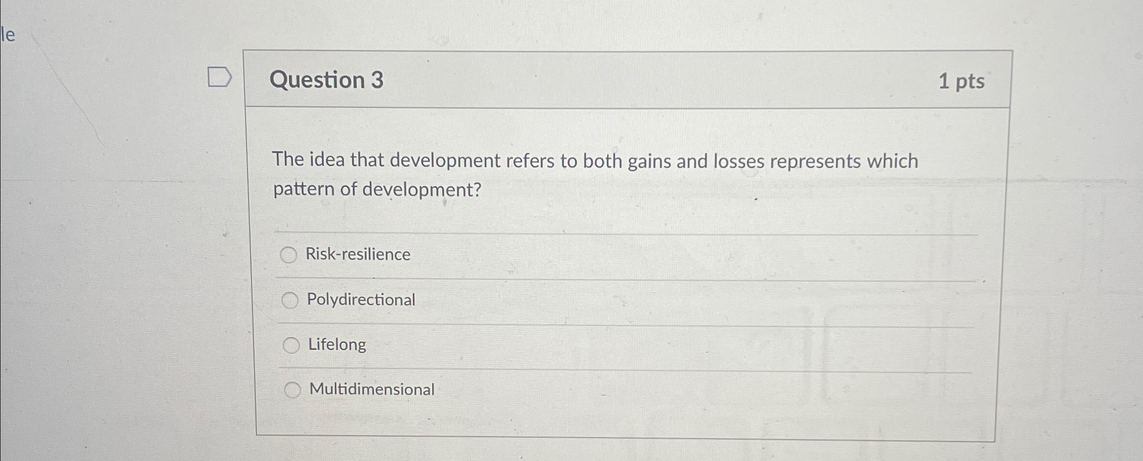 Solved Question 31 ﻿ptsThe idea that development refers to | Chegg.com