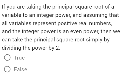 Solved If you are taking the principal square root of | Chegg.com