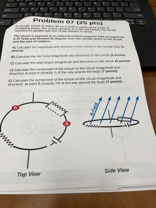 Solved - A circular circuit of radius 30 cm is buit to | Chegg.com