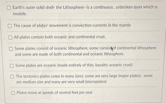 Solved Earth's outer solid shell-the Lithosphere- is a | Chegg.com