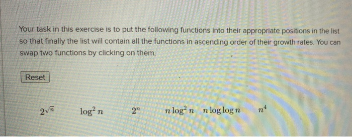 Your Task In This Exercise Is To Put The Following
