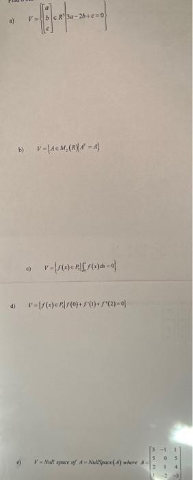 Solved Find a basis and dimension of the following vector | Chegg.com