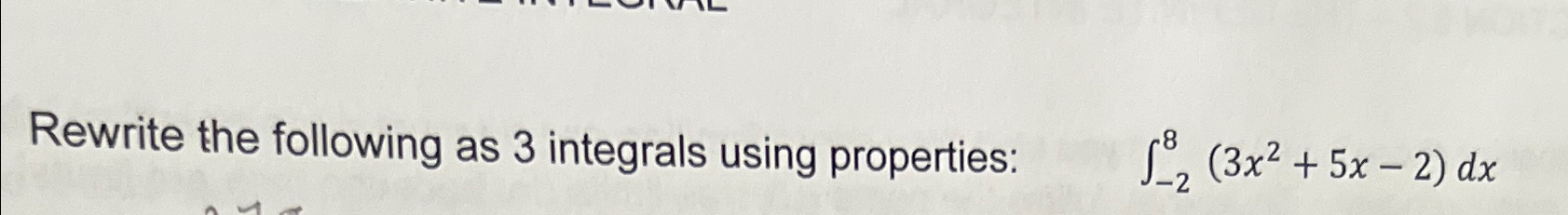 Solved Rewrite the following as 3 ﻿integrals using | Chegg.com