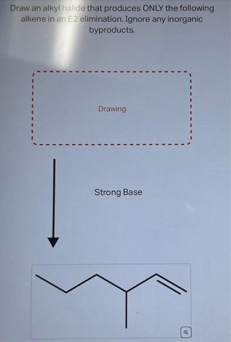 Solved Draw an alkyl halide that produces ONLY the following | Chegg.com