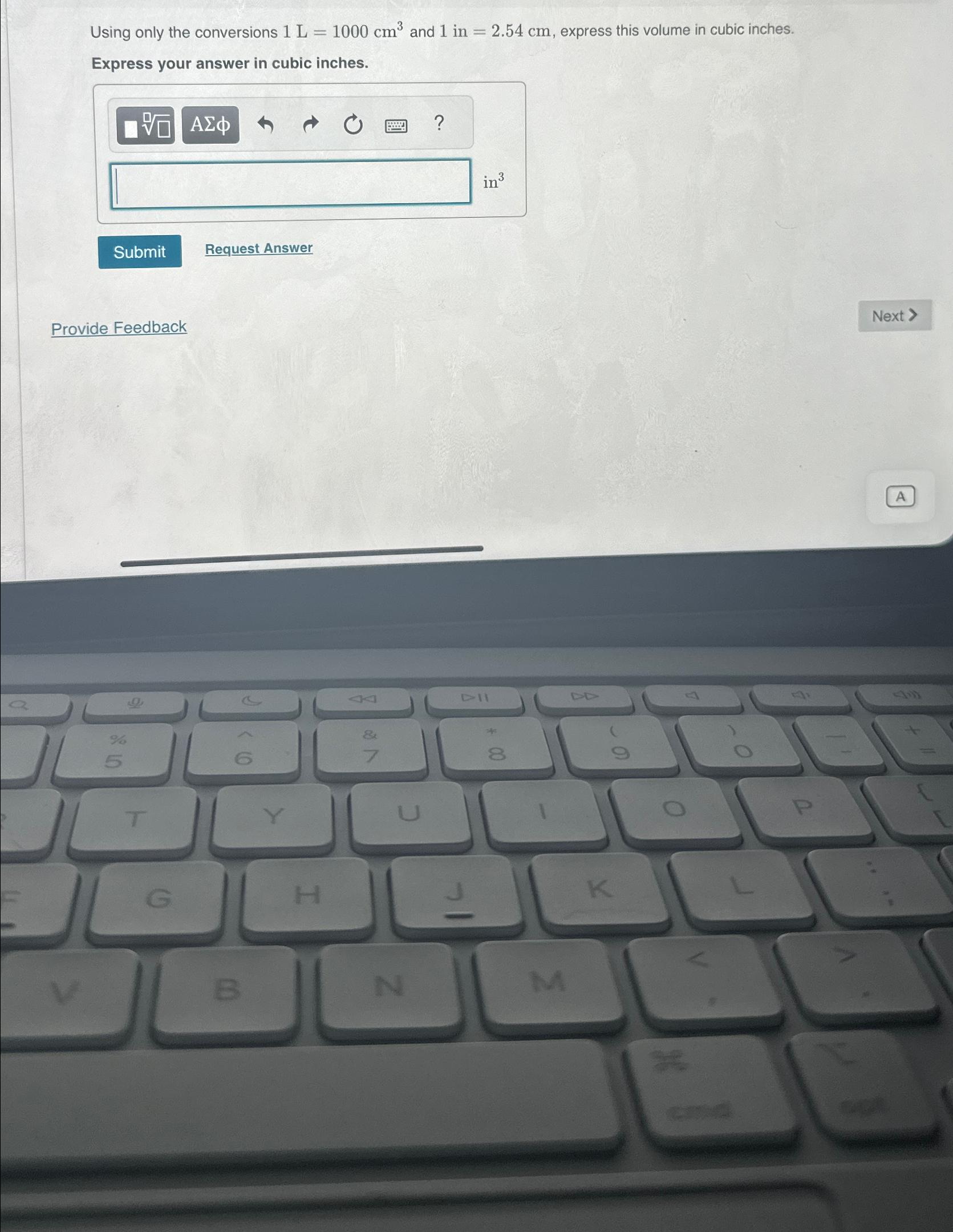 Solved Using only the conversions 1L=1000cm3 ﻿and | Chegg.com