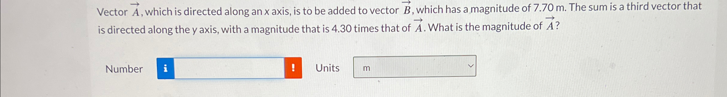Solved Vector vec(A), ﻿which is directed along an x ﻿axis, | Chegg.com